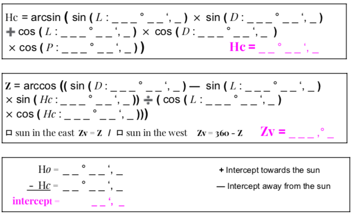 Easy Sextant Symbols And Abbreviations